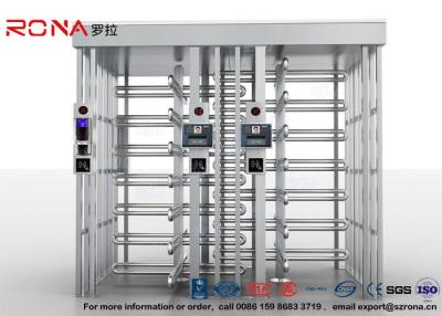 China 304 Stainless Steel Full Height Turnstile Double Lane 1500x1350x2200mm AC220V CE Certified for sale