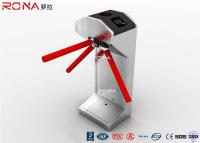 China Half Height Tripod Turnstile Gate 304 Stainless Steel Both Directional RFID Card Reader for sale