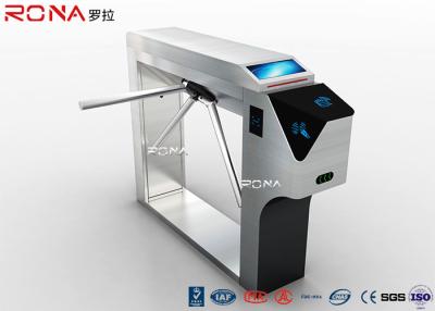 China Pedestrian Access Control Tripod Access System 550mm Passage Width Silver Color for sale