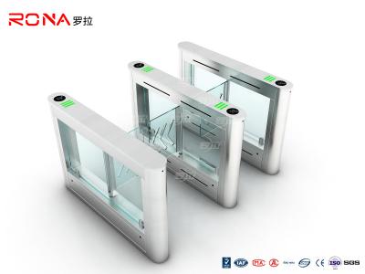 China Pedestrian Access Security Swing Barrier Gate Anti - Pinch Mechanical Structure for sale