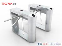 China Stainless Steel RFID Flap Barrier Turnstile 304 Grade Access Control Gate for Pedestrian for sale