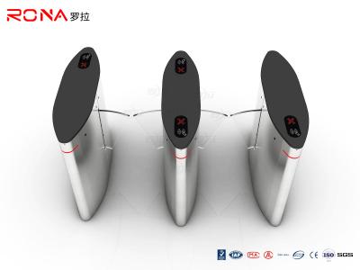 China DC24V 20W Flap Barrier Turnstile Entrance Gate with Biometric System 0.6S Opening for sale