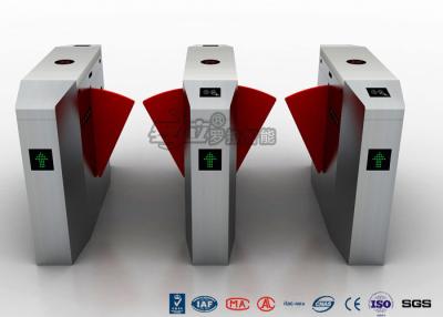 China Automatic Flap Security Barrier Gate 1400mm Waist Height Turnstile with Ticketing System for sale