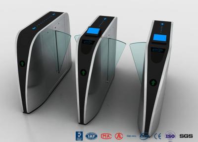 China Fast Speed Flap Barrier Turnstile Gate DC 24V Brushless Motor 550mm Channel 30-40 Persons/Min for sale