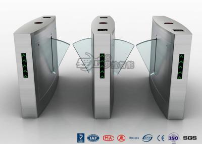 China Automatic Waist Height Flap Barrier Turnstile with 12V DC Motor and Ticketing System - 5 Infrared Sensors for sale