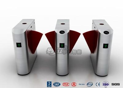 China SUS 304 Stainless Steel Flap Barrier Turnstile with Fingerprint Recognition - 1420×310×1005mm, 35 Persons/Minute Capacity for sale