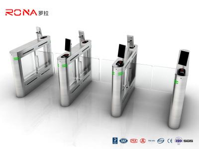 China SUS304 Acrylic Glass Swing Barrier Gate IP54 DC24V 550mm Access Control Turnstile with 5-8 Million Cycle Life for sale