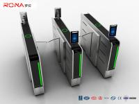 China DC Brushless Motor Flap Barrier Turnstile 1400mm Height with 35 Persons/Minute Capacity and CE Certification for sale