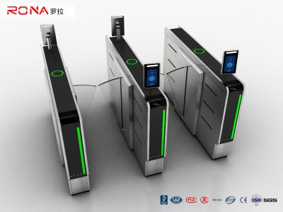 China DC Brushless Motor Flap Barrier Turnstile 1400mm Height with 35 Persons/Minute Capacity and CE Certification for sale