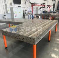 China Precision System 28 Folding Welding Table 1000x1000mm Cast Iron Base Welding Bench for sale