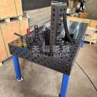 China Precision System 28 Folding Welding Table 1000x1000mm Cast Iron Base Welding Bench for sale