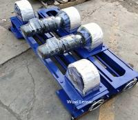 China 10 Ton Load Capacity Adjustable Spacing Variable Speed Welding Rotator Turning Roll for sale
