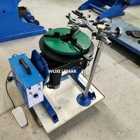 China Circular Welding 100kg Positioner, 0-90° Tilting Turntable with 300mm Three-jaw Chuck for sale
