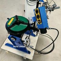 China Circular Welding 100kg Positioner, 0-90° Tilting Turntable with 300mm Three-jaw Chuck for sale