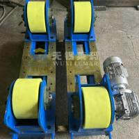 China 3 Ton Adjustable Welding Turning Rolls Manual Screw Adjust Tank Rotation Roller for sale