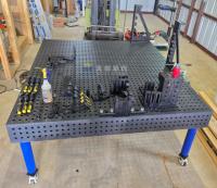 China Modular D28 Welding Table with Fixtures and Quick Clamps for sale
