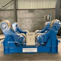 China 10 Ton Self Aligning Storage Tank Turning Rolls VFD Welding Rotator for Stainless Steel Tank for sale