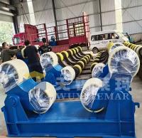 China 40 Ton Self‑Aligning Welding Rotator Wind Power Tower Section Girth Welding Machine for sale