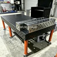 China D28 Welding Table with Heavy Gauge Steel Frame and Casters for sale
