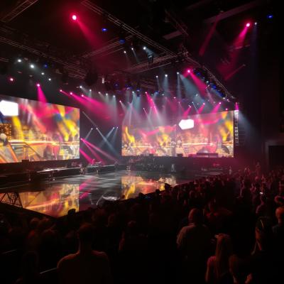 China P5 LED Stage Display Screen Rental - 5500-8500 Nits Brightness, 3840x2160 Resolution, Outdoor Full Color for sale
