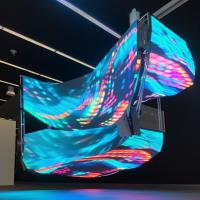 China Smooth Flexible LED Screen Display Panel with 5500-8500nit Brightness for Indoor Irregular Surface Installation for sale