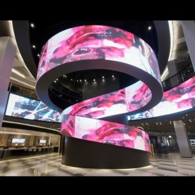 China Curved Flexible LED Video Wall Panel Screen - Adjustable Indoor Display with Wide Viewing Angle and High Contrast for sale