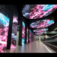 China P4 Ultra Thin Flexible LED Screen Display Panel 5500-8500nit Brightness for Indoor Applications for sale