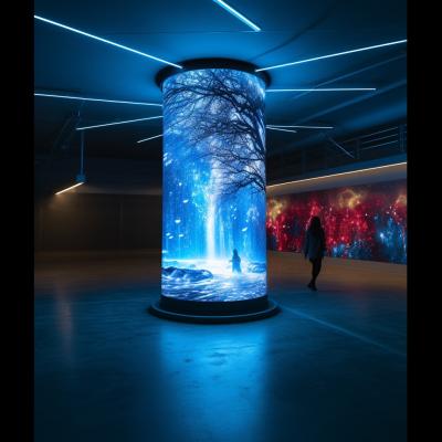 China P3 Flexible LED Screen Display Panel with 5500-8500nit Brightness and Adjustable Color Temperature for sale