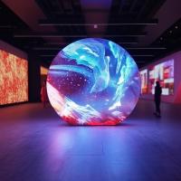 China Indoor Curved LED Display Wall P4.81 - High Resolution Round LED Screen with AC100-240V Input for sale