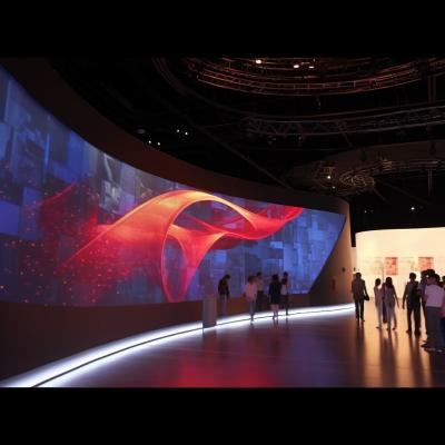 China Curved Irregular LED Screen P4/P4.81 with 1500-5000cd/m² Brightness and 3840Hz Refresh Rate for sale