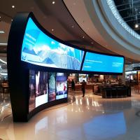 China IP65 Curved LED Display Screen with 3840Hz Refresh Rate and 800W/m² Power Consumption for Commercial Applications for sale