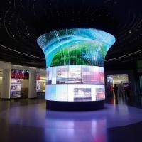 China Indoor Curved LED Screen Panel IP65 Rated with 100,000 Hour Lifespan and 1.53-4mm Pixel Pitch Options for sale