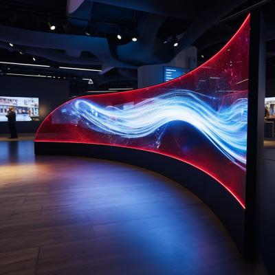 China Customized Curved LED Screen Display 4mm Pixel Pitch 3840Hz Refresh Rate 100-240V Input Voltage for sale
