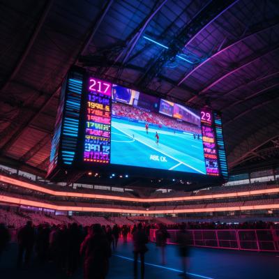 China Indoor Hanging Stadium LED Display with 1920Hz Refresh Rate and 6500nits Brightness - IP65 Rated for Sports Venues for sale