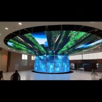 China P3/P4/P5/P6 Indoor Flexible LED Screen Display 5500-8500nit High Brightness Transparent Panel for sale