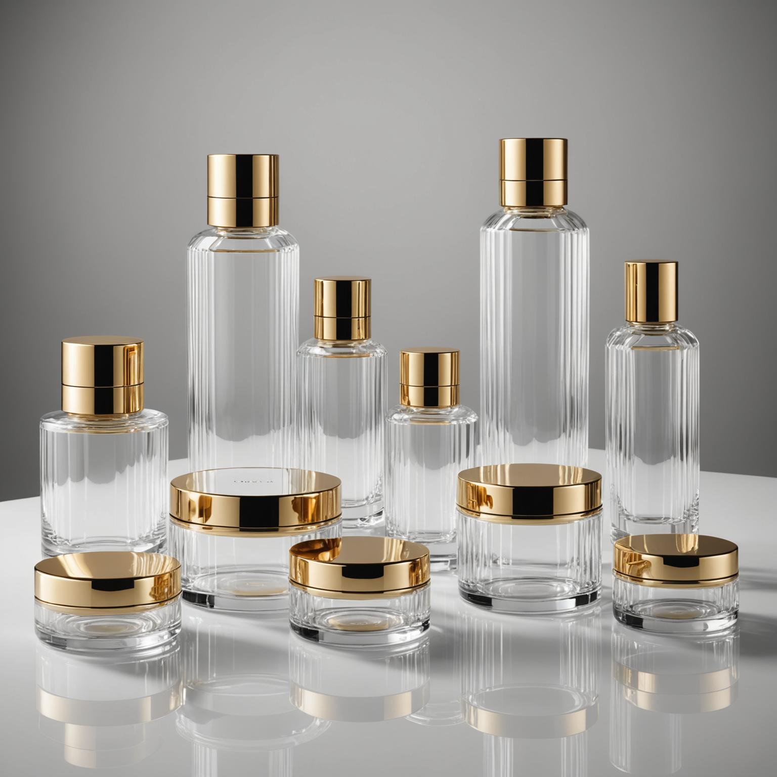 Premium glass lotion bottle with elegant design