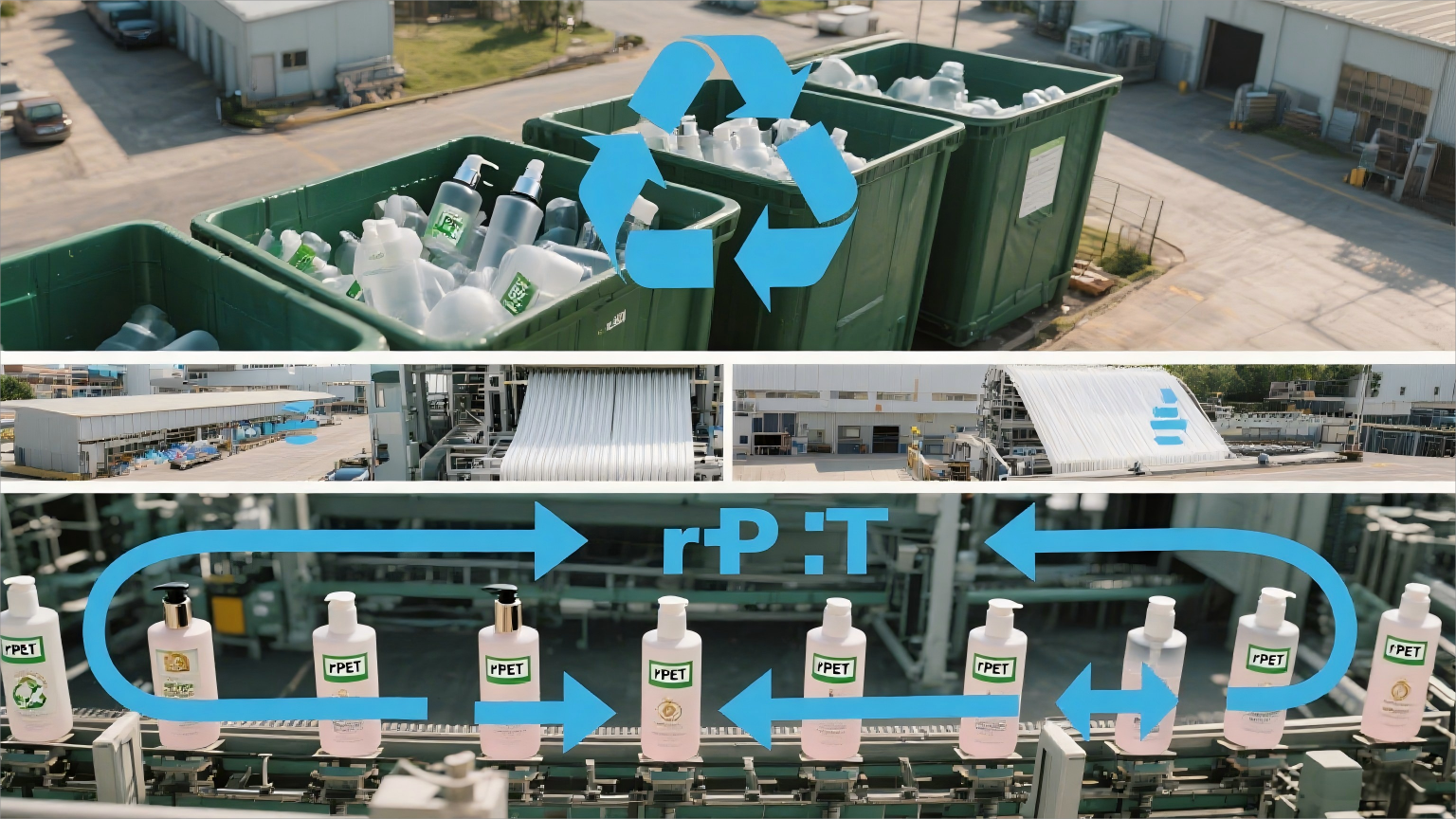 rPET bottles in various sizes