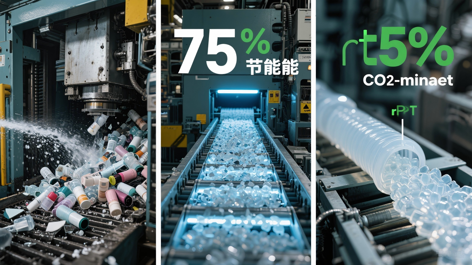 rPET recycling process diagram