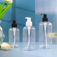 China Clear Plastic Shampoo Bottles 300ml 500ml Empty Shower Gel Bottles for sale