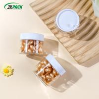 China Pet Lids 5oz 6oz 8oz 50ml 50g Clear Plastic Cosmetic Packaging Jar For Face Cream for sale