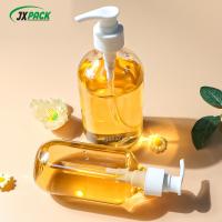 China Eco-friendly Recyclable 250ml Transparent PET Plastic Shampoo Bottle with Pump Sprayer for Shower Gel for sale