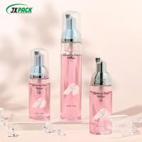 China 40ml 60ml Empty Mousse Bottle with PET Plastic and PP Pump for Luxury Foaming Mousse Customizable Logo for sale