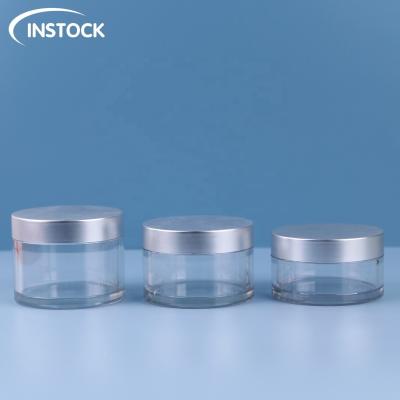 China Minimalist Design PET Cream Jar with Customizable Colors and Recyclable Material for Modern Skincare Packaging for sale