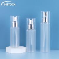 China 100ml 120ml 150ml Frosted Plastic Cosmetic Bottle Electroplated Spray Lotion Pump PET Bottle for sale