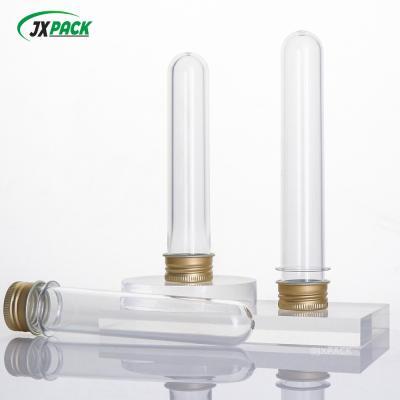 China 50ml Transparent Plastic Tube Bottle with Aluminum Cap Closure for Food and Cosmetic Packaging for sale