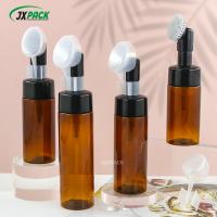 China 100ml  Cosmetic Foamer Bottle PET Skincare Packaging Bottles With Foam Pump / Cleansing Brush for sale