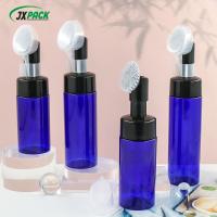 China Screen Printing Teal Black Foam Pump Bottle 3.5oz Round Shape For Luxury Shoe Cleaner for sale