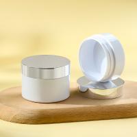 China Luxe-Touch Frosted Cream Bottles: Premium Glass W/ Gold Pump Brand Customizable for sale