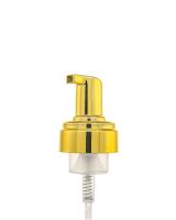 China Luxury Gold Trim Cosmetic Pump Head  32mm Large Neck Heavy-Duty For Body Lotion Shampoo Frosted Finish for sale