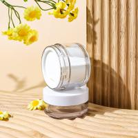 China Transparent PET Cosmetic Cream Jar with Spoon 15ml-100ml for sale